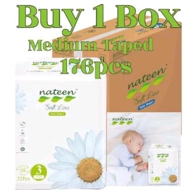 Nateen Baby Diapers Softline Taped 8Packs(1BOX) | Shopee Malaysia