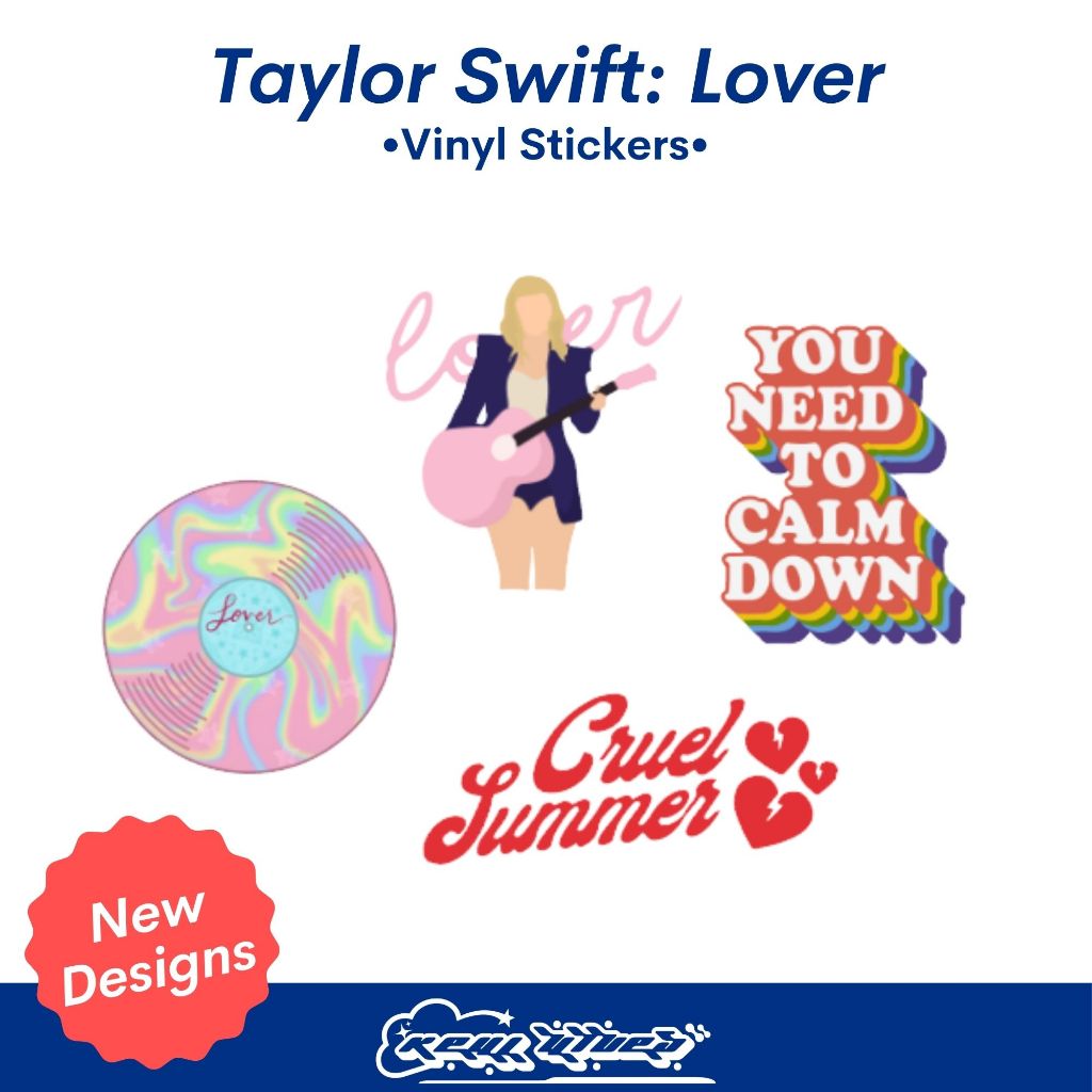 Lover Taylor sticker artist singer Vinyl Stickers WATERPROOF | Shopee ...