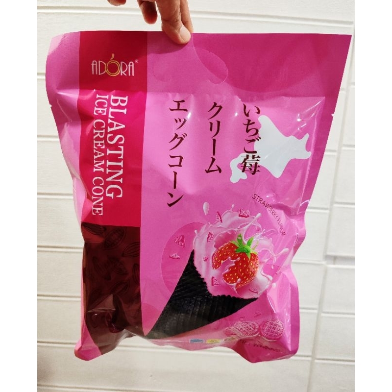 ADORA BLASTING ICE CREAM Cone Wafer with Strawberry flavor 300 grams ...