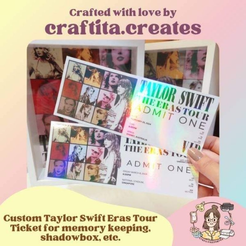 Custom Taylor Swift The Eras Tour Faux Ticket (Holographic) | Taylor ...