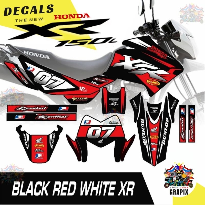 2024 Honda XR 150L Full Decals Sticker Laminated (Glossy/Matte ...