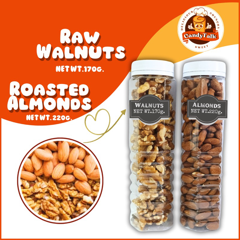 Raw Walnuts & Roasted Almonds (Healthy Snacks ) | Shopee Malaysia