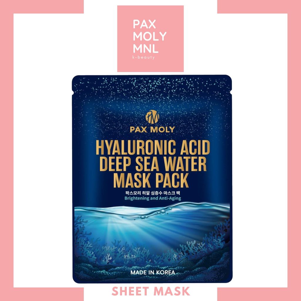 Pax Moly Hyaluronic Acid deep Sea Water Mask Pack 25ml | Shopee Malaysia