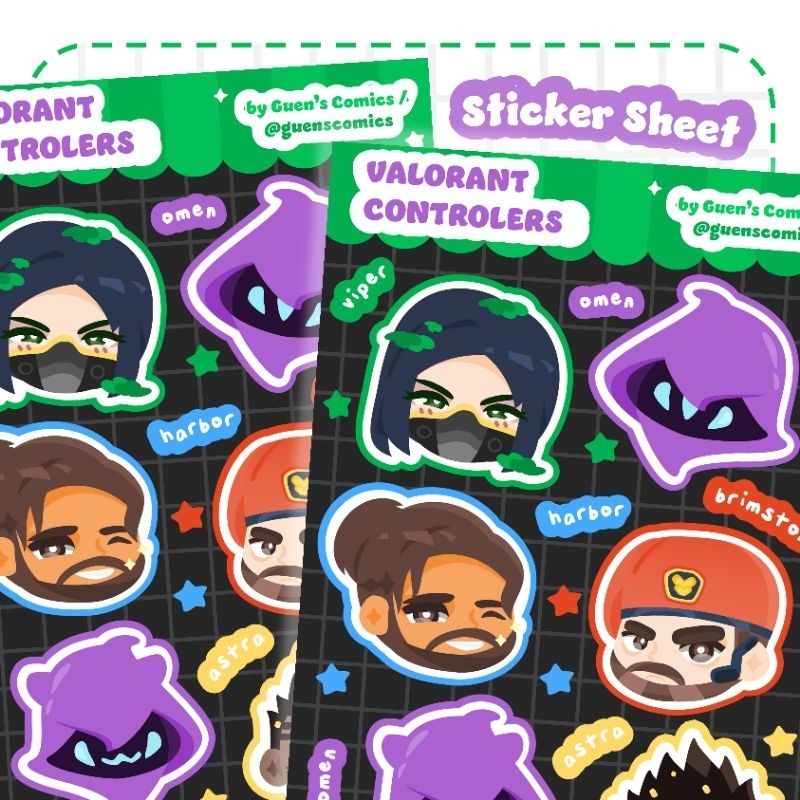 Valorant Controllers Valo Riot Waterproof and Holo Rainbow-Laminated ...