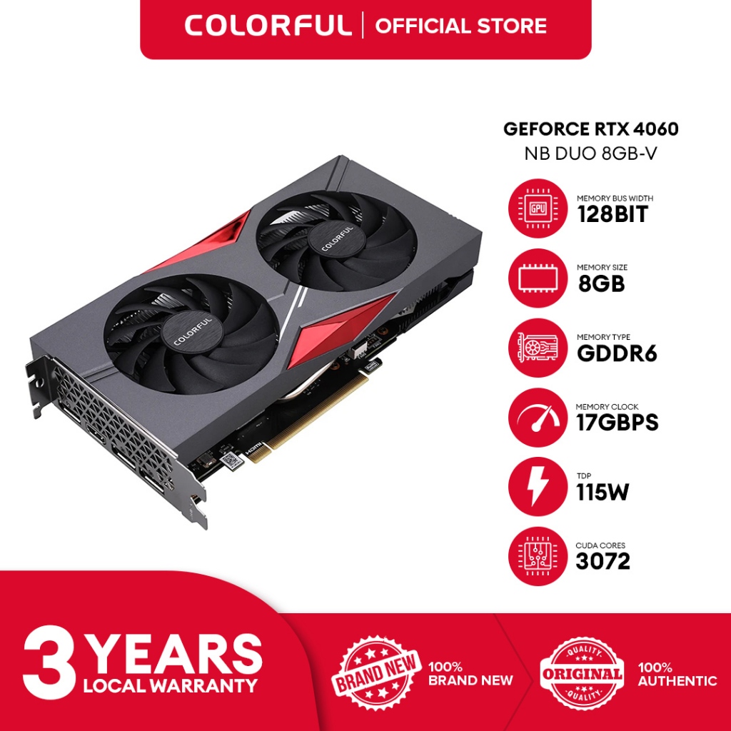 Colorful GeForce RTX 4060 8GB Graphics Cards (Colorful & iGame Series ...