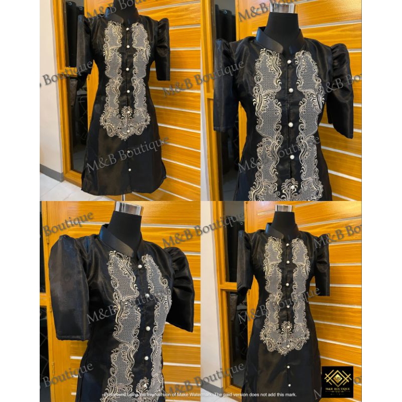 Filipiniana Mestiza Barong Dress / Imelda Ladies Barong Dress ...