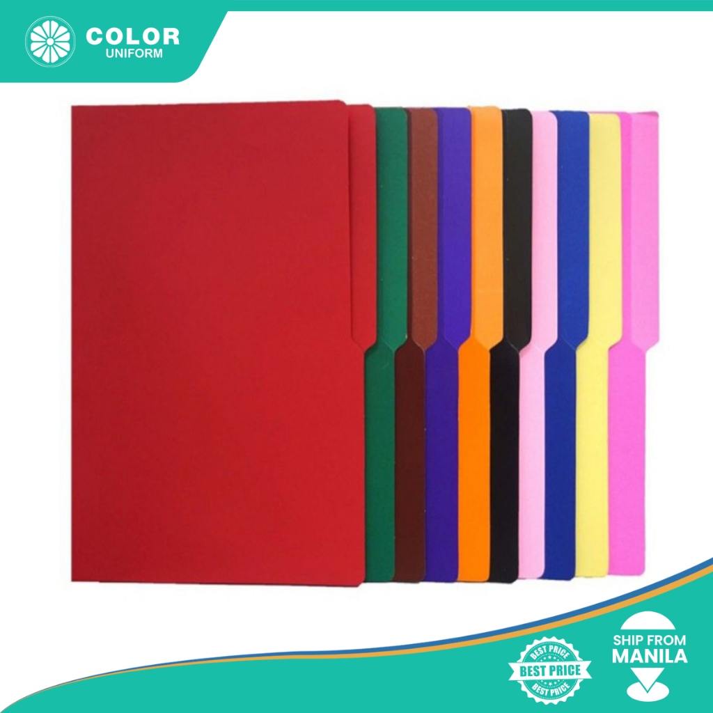 Colored Folder Long and Short Size School and Office Supplies 5pcs ...
