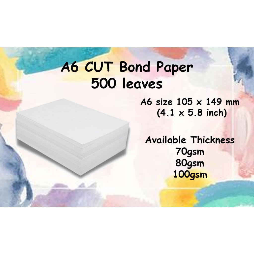 A6 Cut Bond Paper 1 Ream (500pcs) | Shopee Malaysia