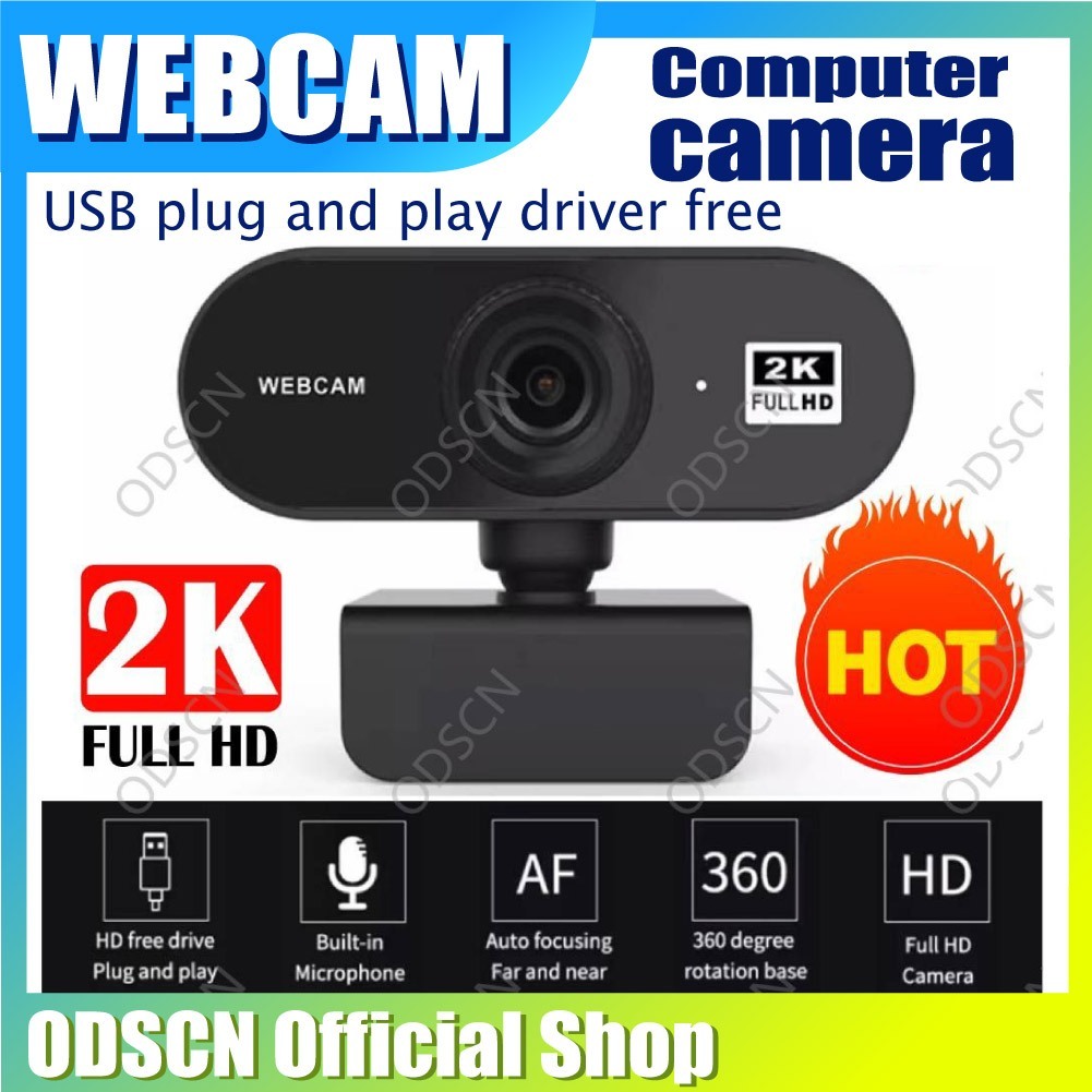 Webcam Full HD Video Call for PC Laptop Home USB with Microphone 2K ...