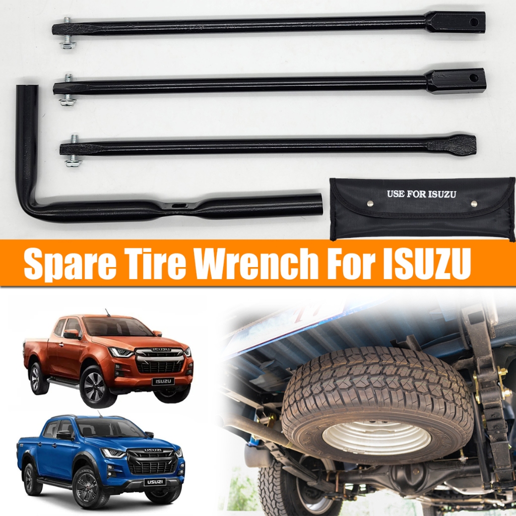 Spare Tire Remover Complete Tool Set Reserve tire remover Lug Wrench W ...