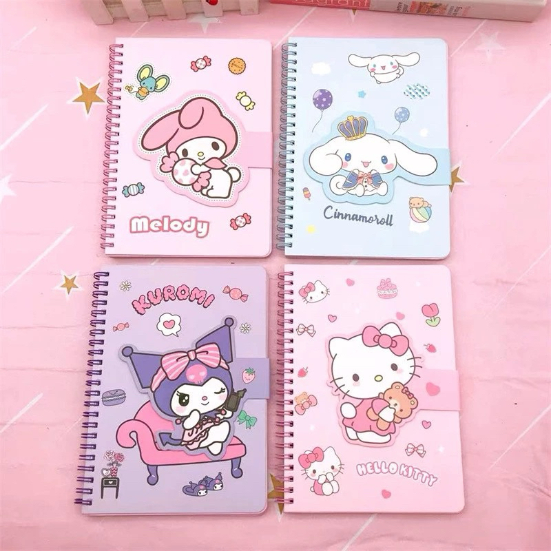 Sanrio Character Design Writing Line Notebook with Magnetic Lock (A5 ...