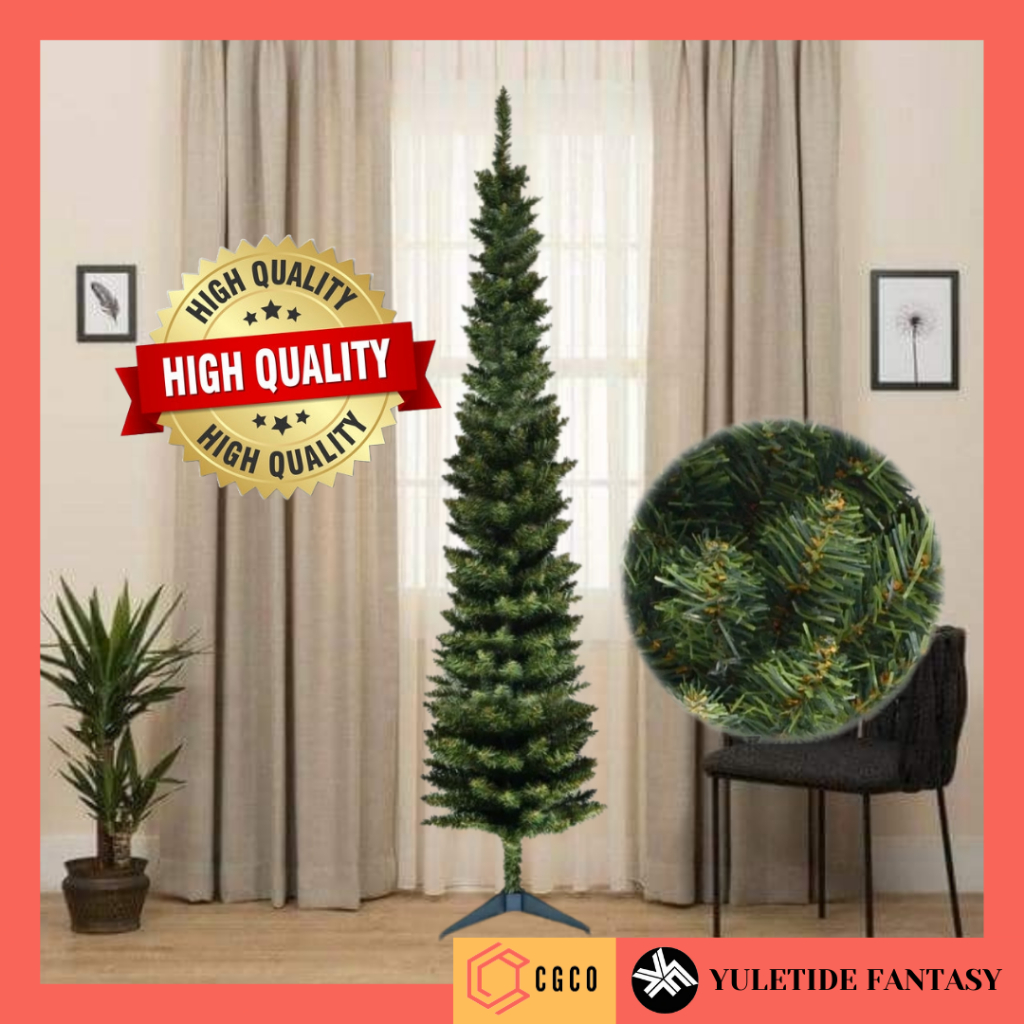 YULETIDE 5/6/7/8 ft Slim Vinyl Christmas Trees | Shopee Malaysia