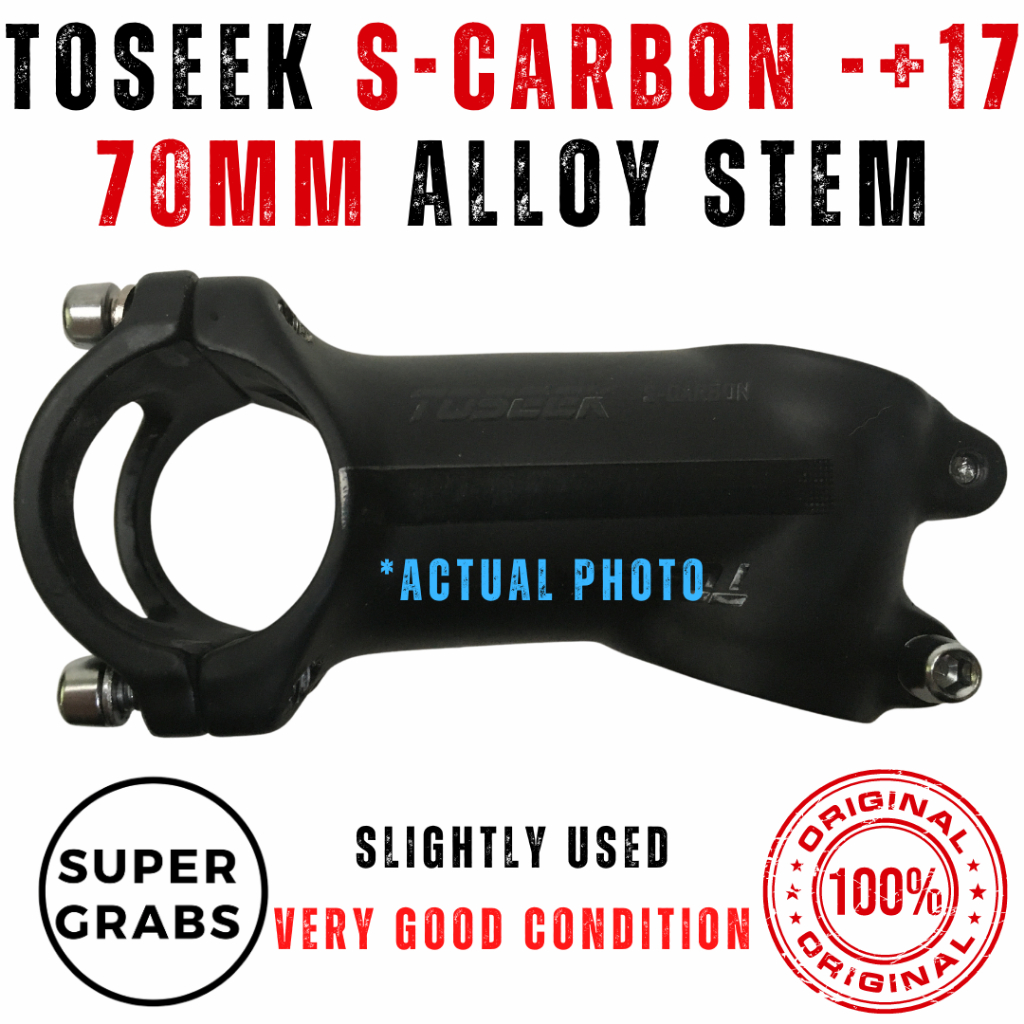 Toseek S-Carbon Series 70mm -+17 Road Bike Mountain Bike Alloy Stem (Slightly Used) | Shopee ...