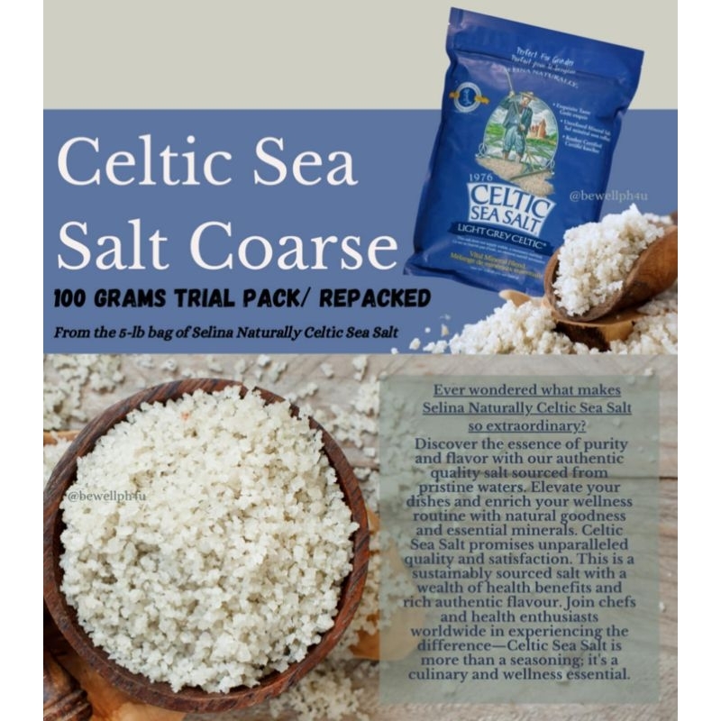 Selina Naturally Celtic Sea Salt COARSE | 100 grams Trial pack/Repacked ...
