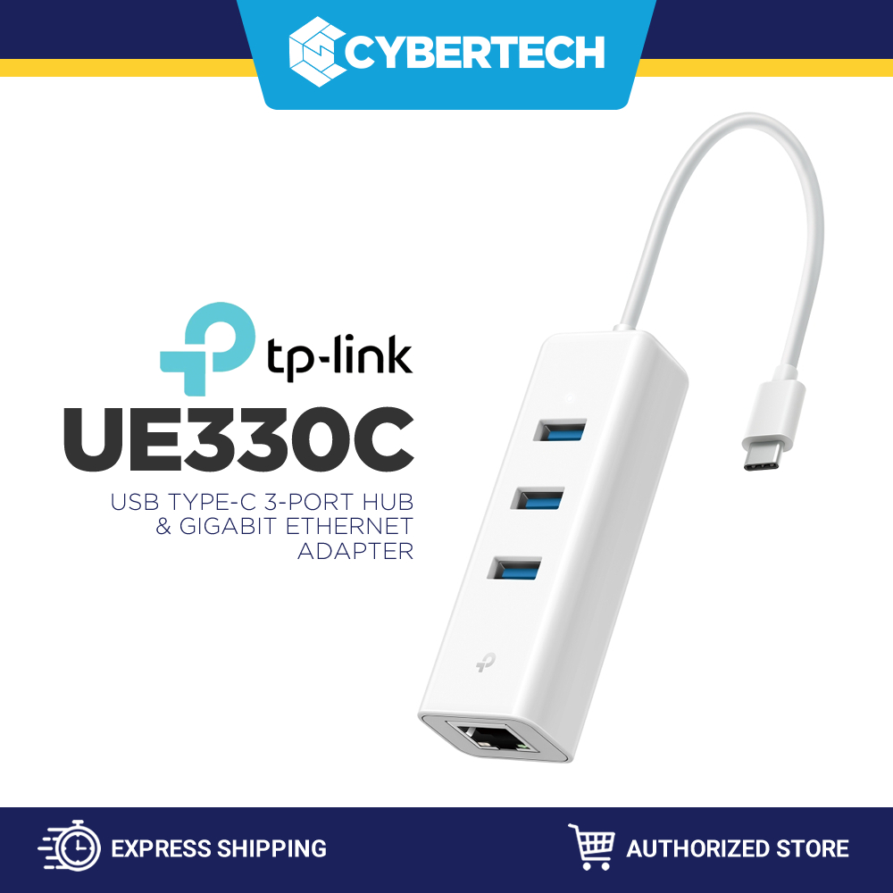 Cybertech TP-Link UE330C USB Type-C 3-Port Hub & Gigabit Ethernet ...