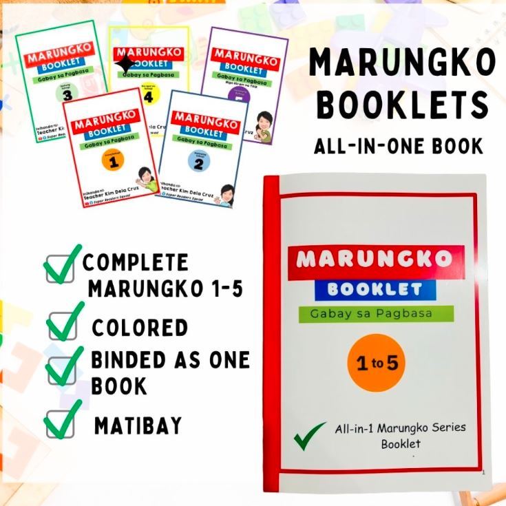 Gabay sa Pagbasa Marungko Complete Series For Kinder and Grade 1 5 in 1 ...