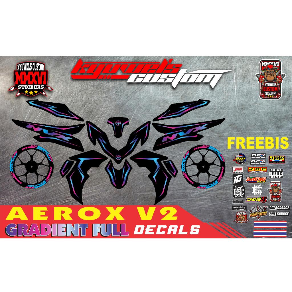AEROX V2 FULL DECALS WITH REFLECTORIZED MAGS STICKER | Shopee Malaysia