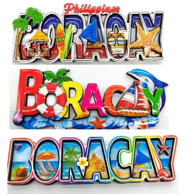 Boracay Wooden 2D Fridge Magnet Embossed Ref Magnet Souvenirs Exclusive ...
