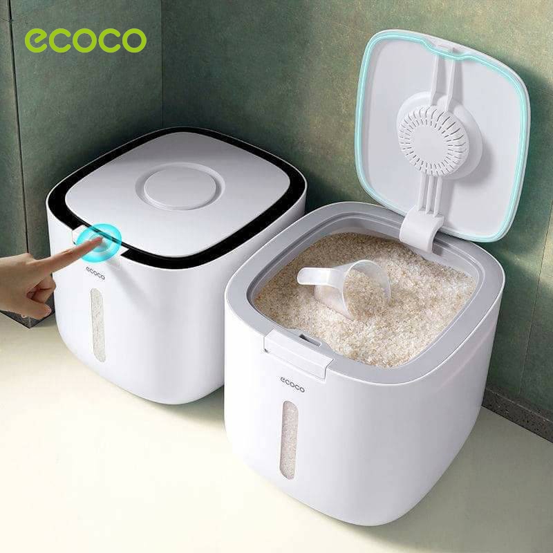 Ecoco Rice Dispenser 5Kg 10Kg Rice Storage Container Plastic Rice ...