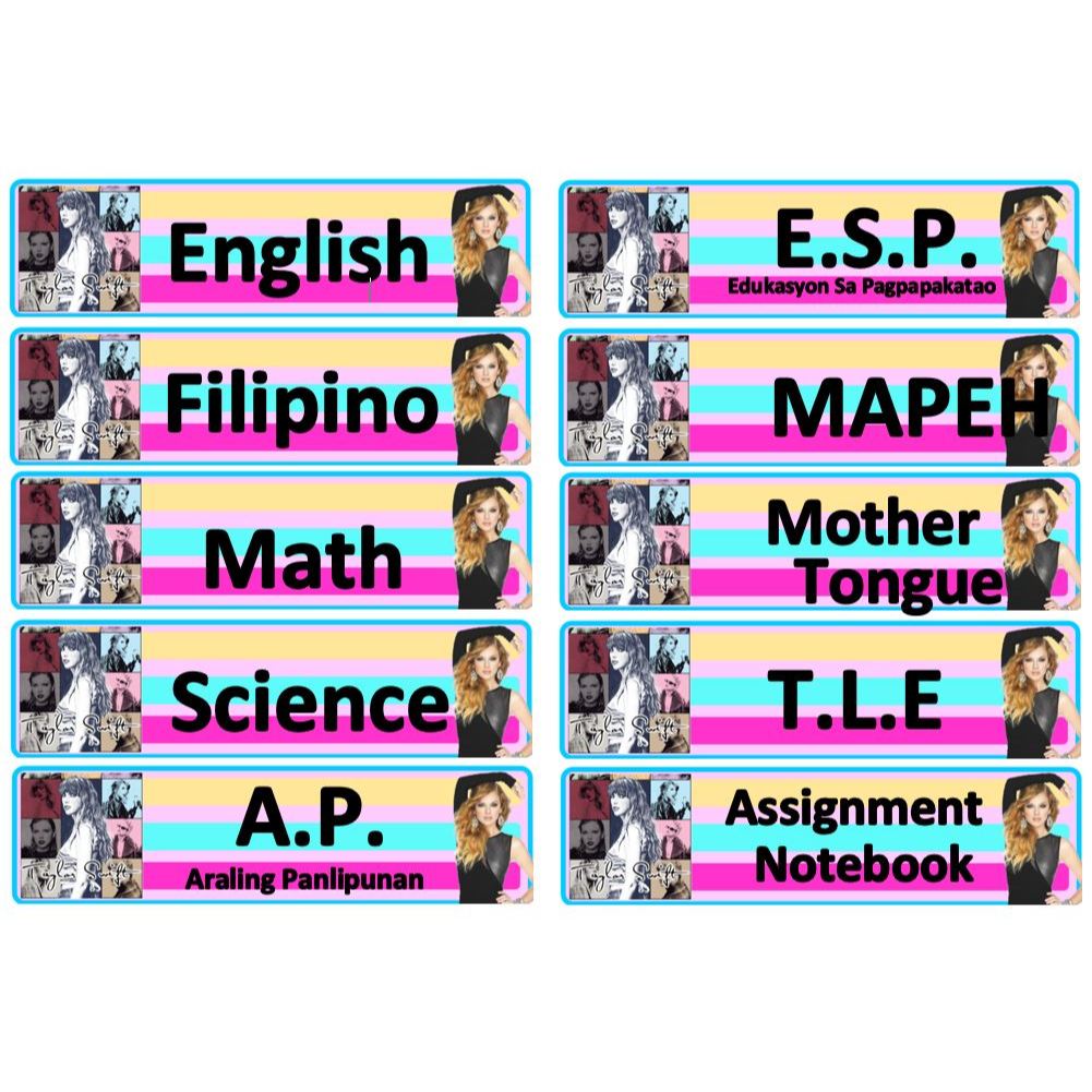 TAYLOR SWIFT NOTEBOOK STICKER LABEL GLOSSY PHOTO STICKER | Shopee Malaysia