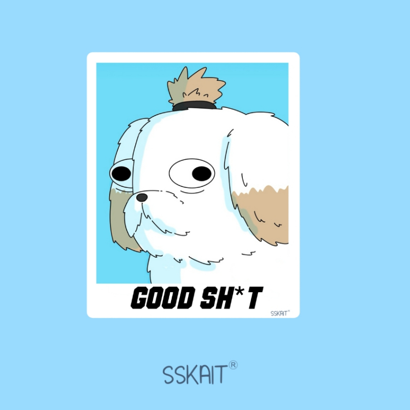 SSKAIT Dog Shih Tzu Good Sht - Waterproof Funny Mood Die Cut Sticker ...