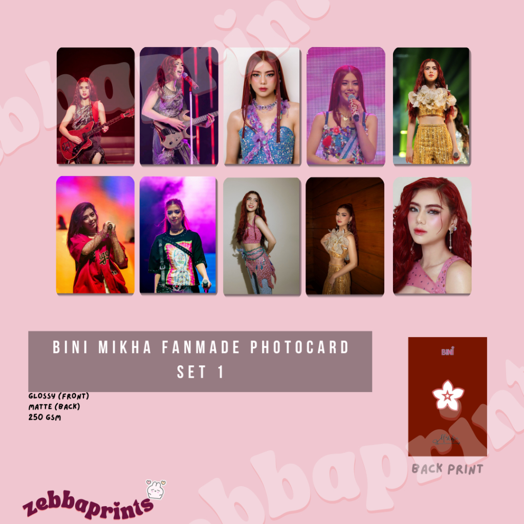 BINI INDIVIDUAL MEMBER FANMADE PHOTOCARD SET (10PCS) | Shopee Malaysia