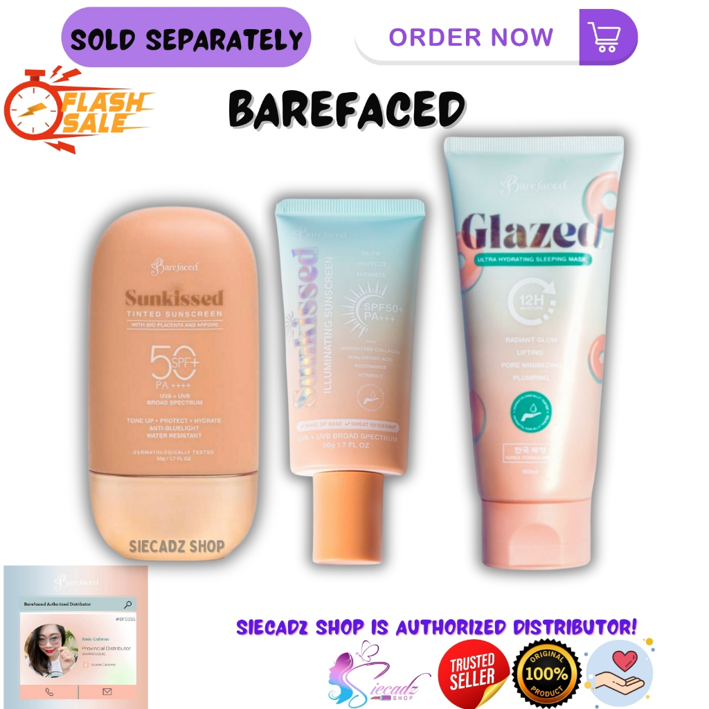 BAREFACED Sunkissed Sunscreen SPF 50 | All Skin Types | Shopee Malaysia