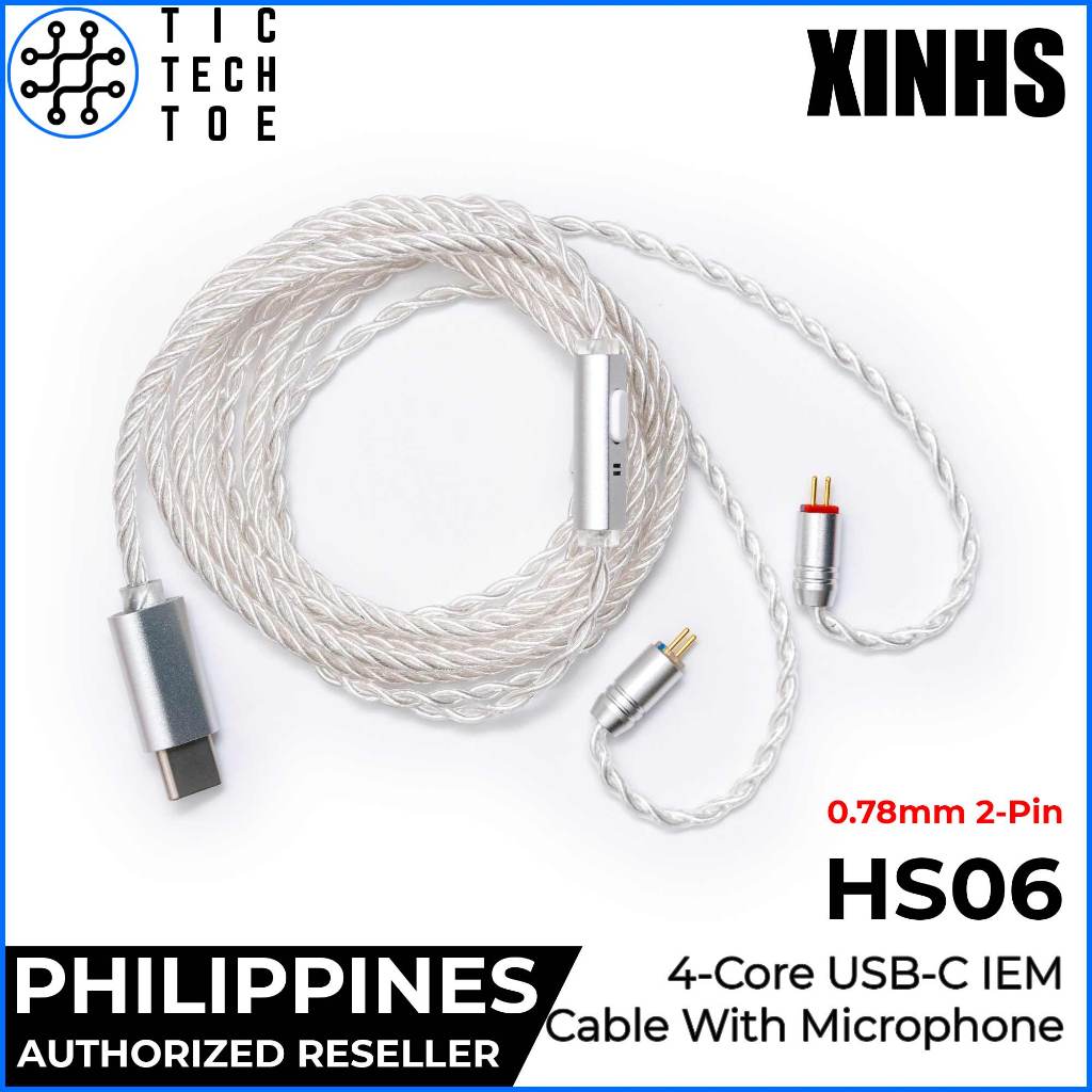 XINHS x TTTPH HS06 USB Type C 4-Core SPC Braided Earphone IEM Upgrade ...