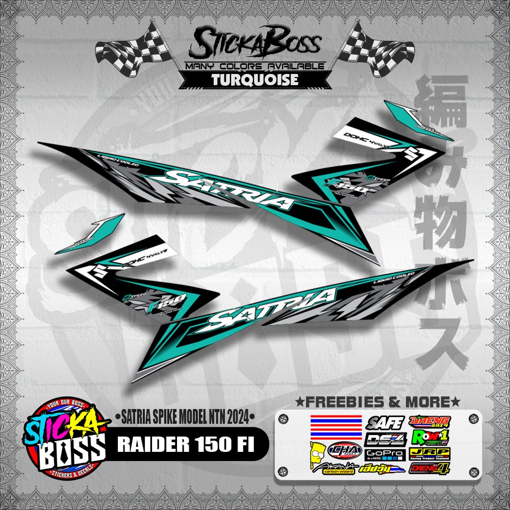 RAIDER 150 Fi DECALS ( SATRIA SPIKE MODEL NTN 2024 ) [ PREMIUM GLOSSY ...