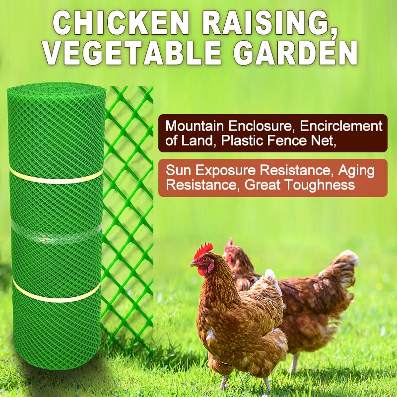 Plastic Fence Screen 1/2 Inch Green / Black Mesh Netting for Poultry ...