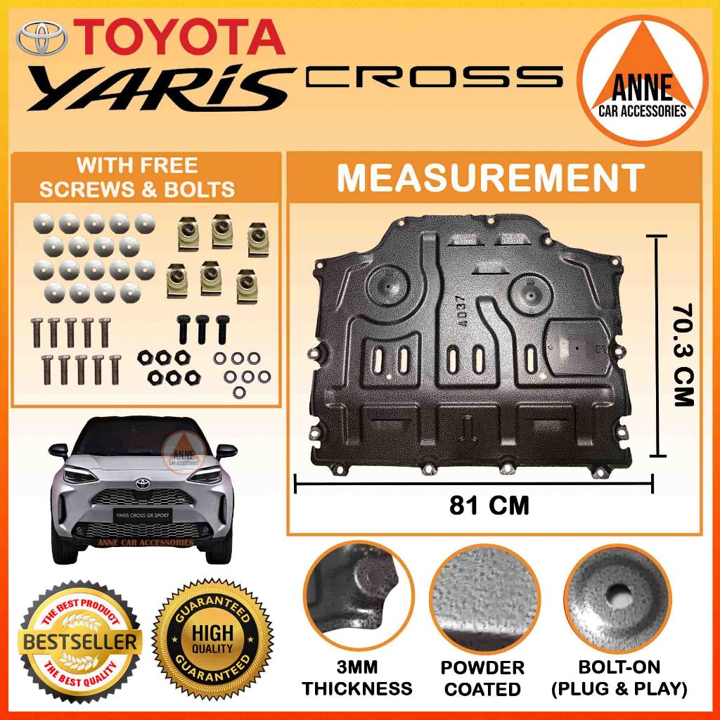 Car Skid Plate for Toyota Innova Zenix 2023 ON / Yaris Cross 2021 ON ...