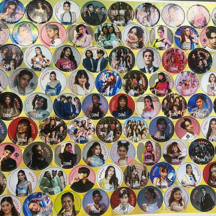 pogs toy 95 pieces /pogs toy BINI design /labubu design 95 pieces ...