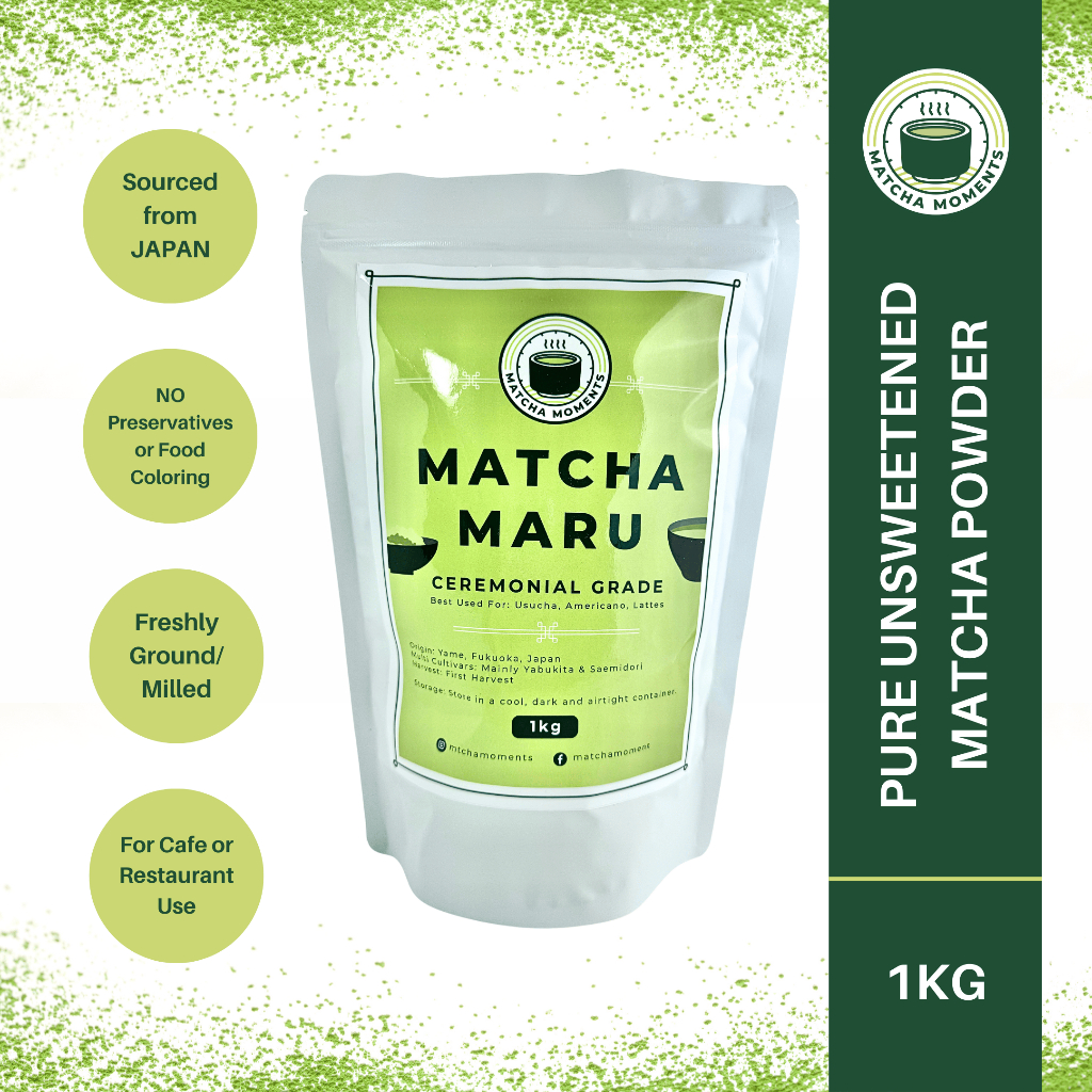 Pure Unsweetened Matcha powder for Cafe Use from Japan 1KG Ceremonial ...