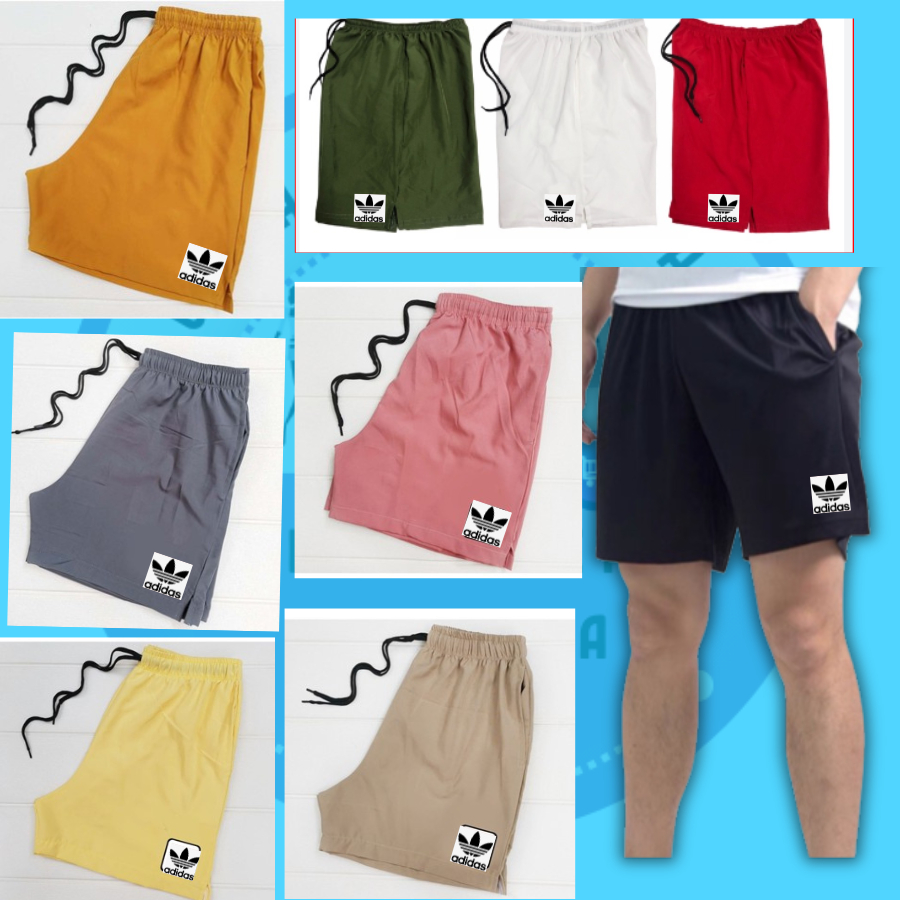 TASLAN SHORT WITH ADIDAS PRINT/UNISEX/WITH SLIT/ABOVE THE KNEE | Shopee ...