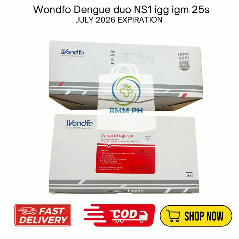 Dengue Duo Combined NS1 IGG IGM Wondfo 25T Wholeblold serum plasma ...