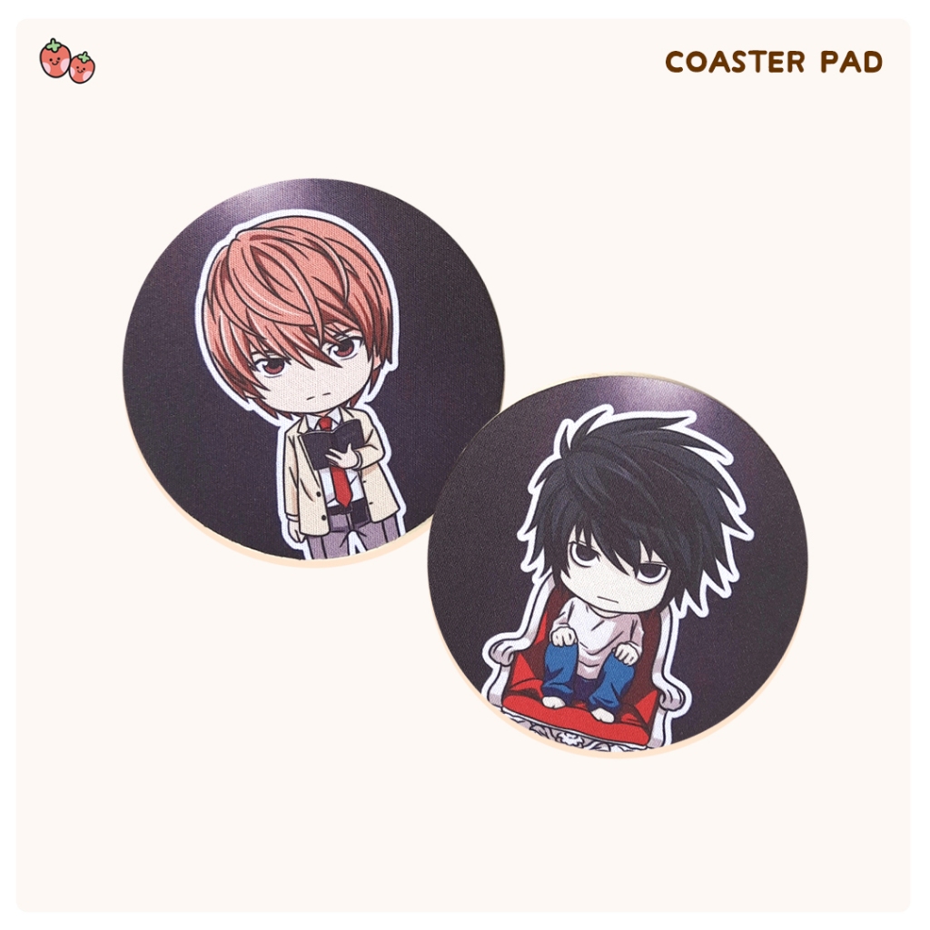 Death Note Coaster - Yagami Light Ryuk L Lawliet Anime Dark Gothic ...