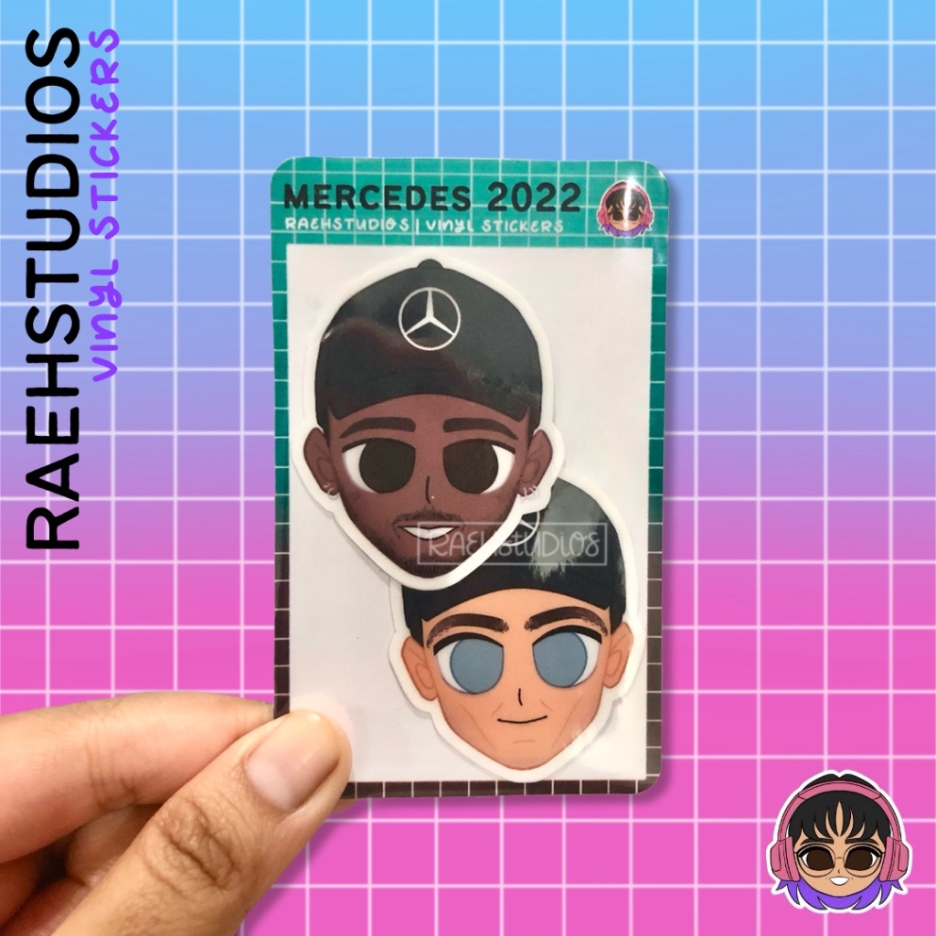 Mercedes F1 2022 (Lewis Hamilton, George Russell) Stickers | Formula 1 ...