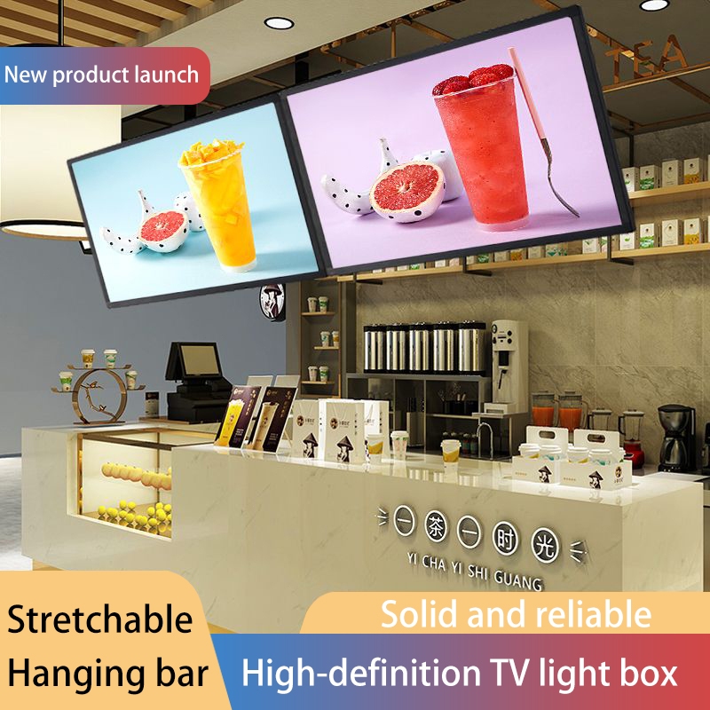 Milk tea store Menu luminous ordering sign LED billboard ultra-thin hanging wall Price List for ...