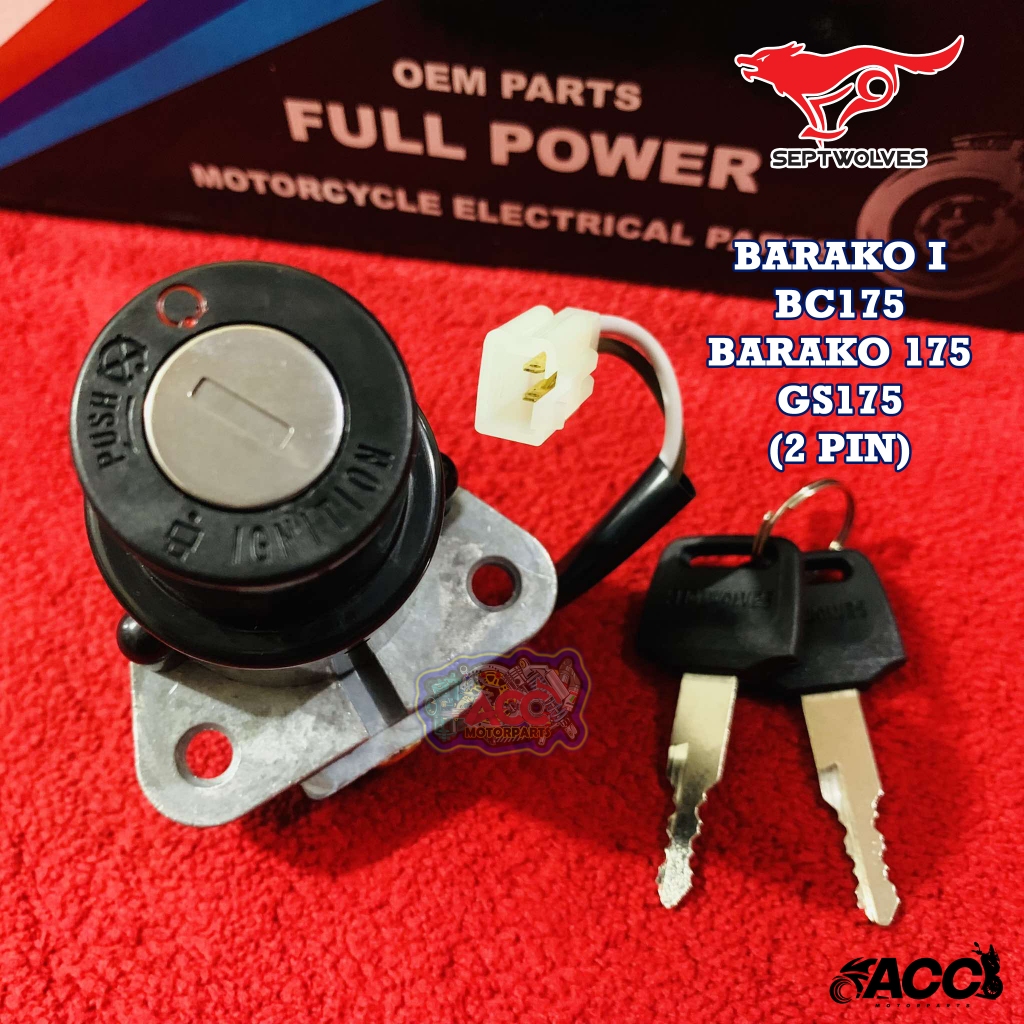 ACC Motorparts Barako 1, BC175, GS175 Main Ignition Switch with Keys ...