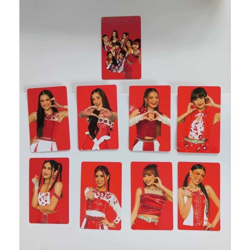 BINI JOLLIBEE JOLLIBINI PHOTOCARD 9pcs with backprint FANMADE MATTE ...