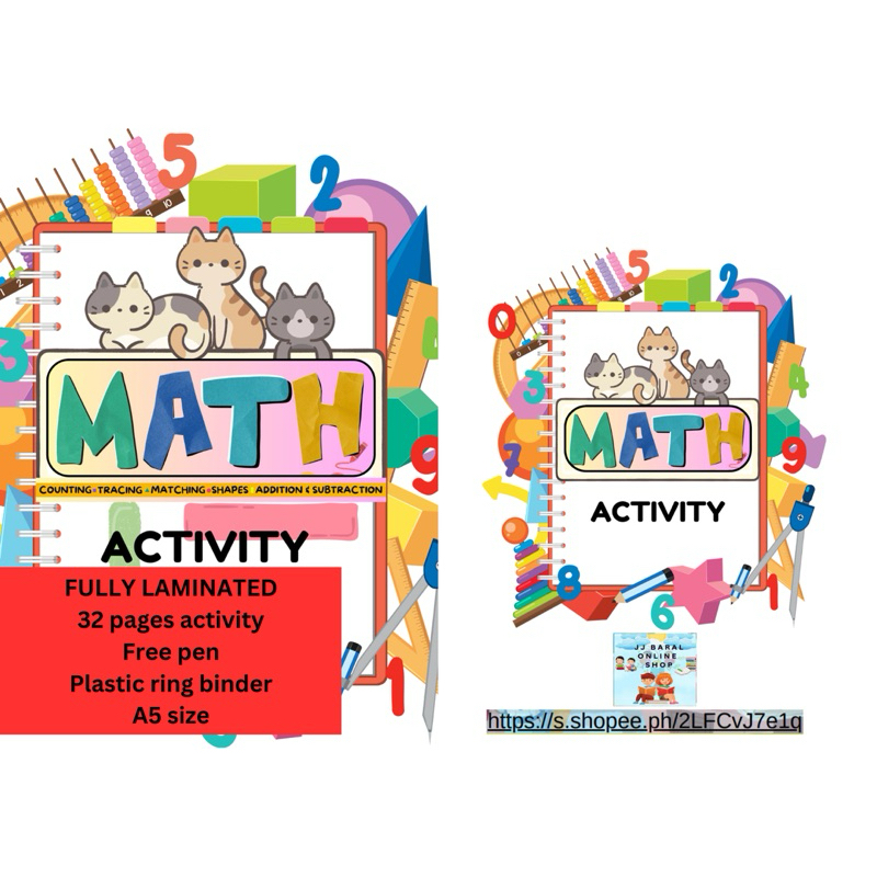 FULLY LAMINATED MATH ACTIVITY free pen | Shopee Malaysia