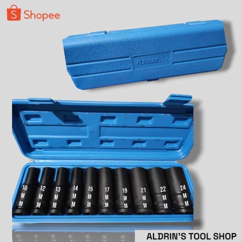 10pcs 1/2 drive deep socket set 10mm-24mm | Shopee Malaysia