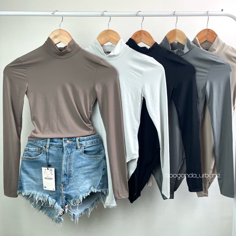 ZR Seamless Mockneck Bodysuit (Auth/entic Ove/r/runs) | Shopee Malaysia