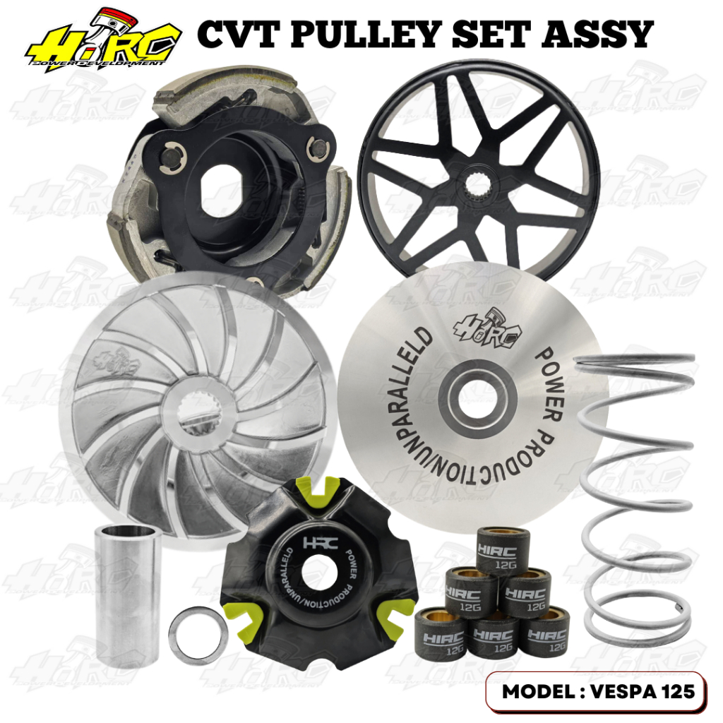 HIRC CVT PULLEY SET ASSEMBLY VESPA 125 PULLEY CLUTCH SHOE CENTER SPRING ...