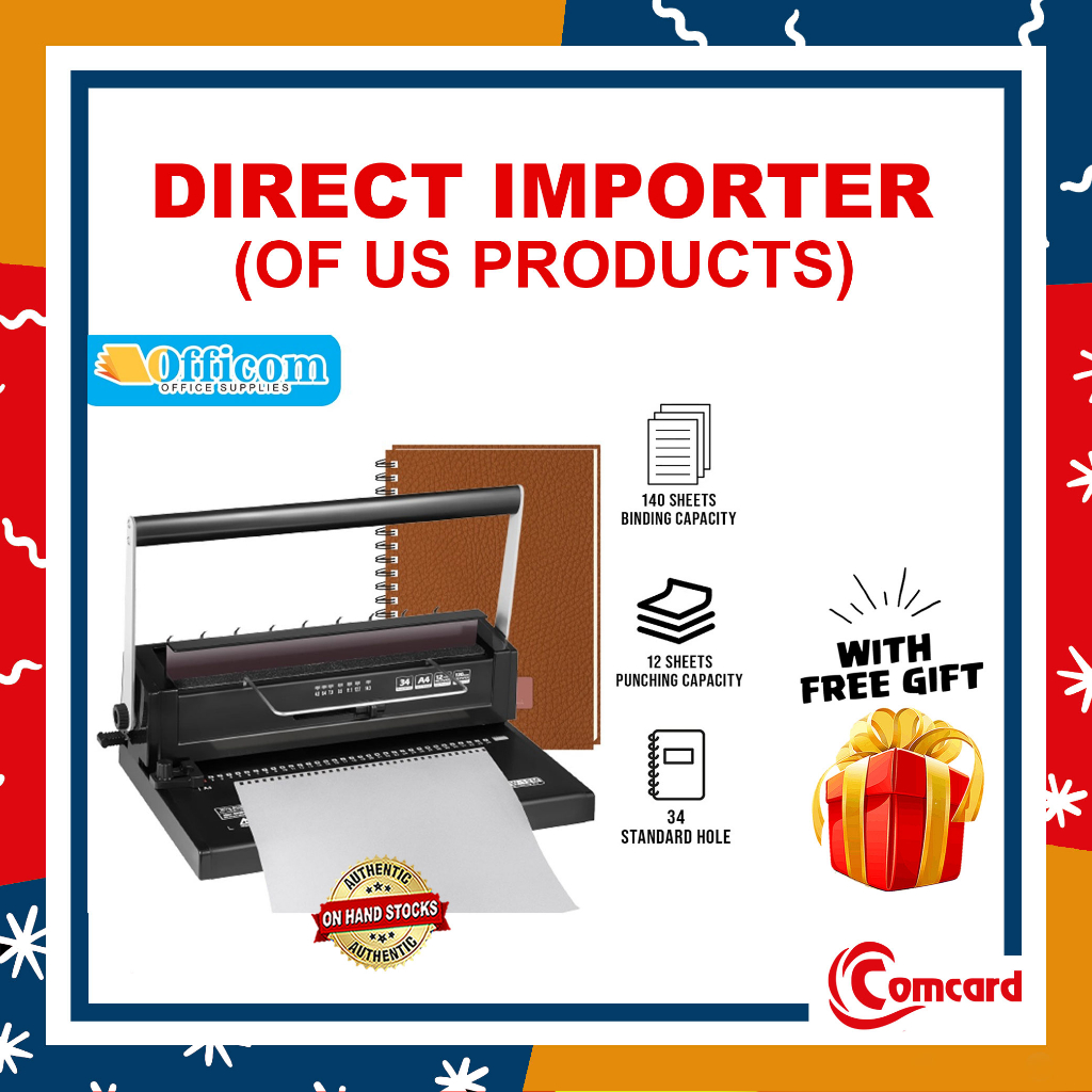 QUAFF | OFFICOM Wire Binding Machine A4 Size | CPM | Shopee Malaysia