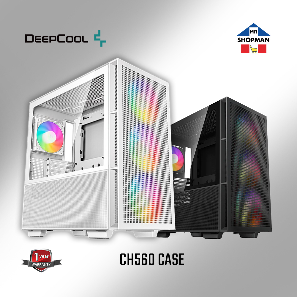 Deepcool CH560 Standard w/ 4 Fans Mid Tower Desktop Computer PC Case ...