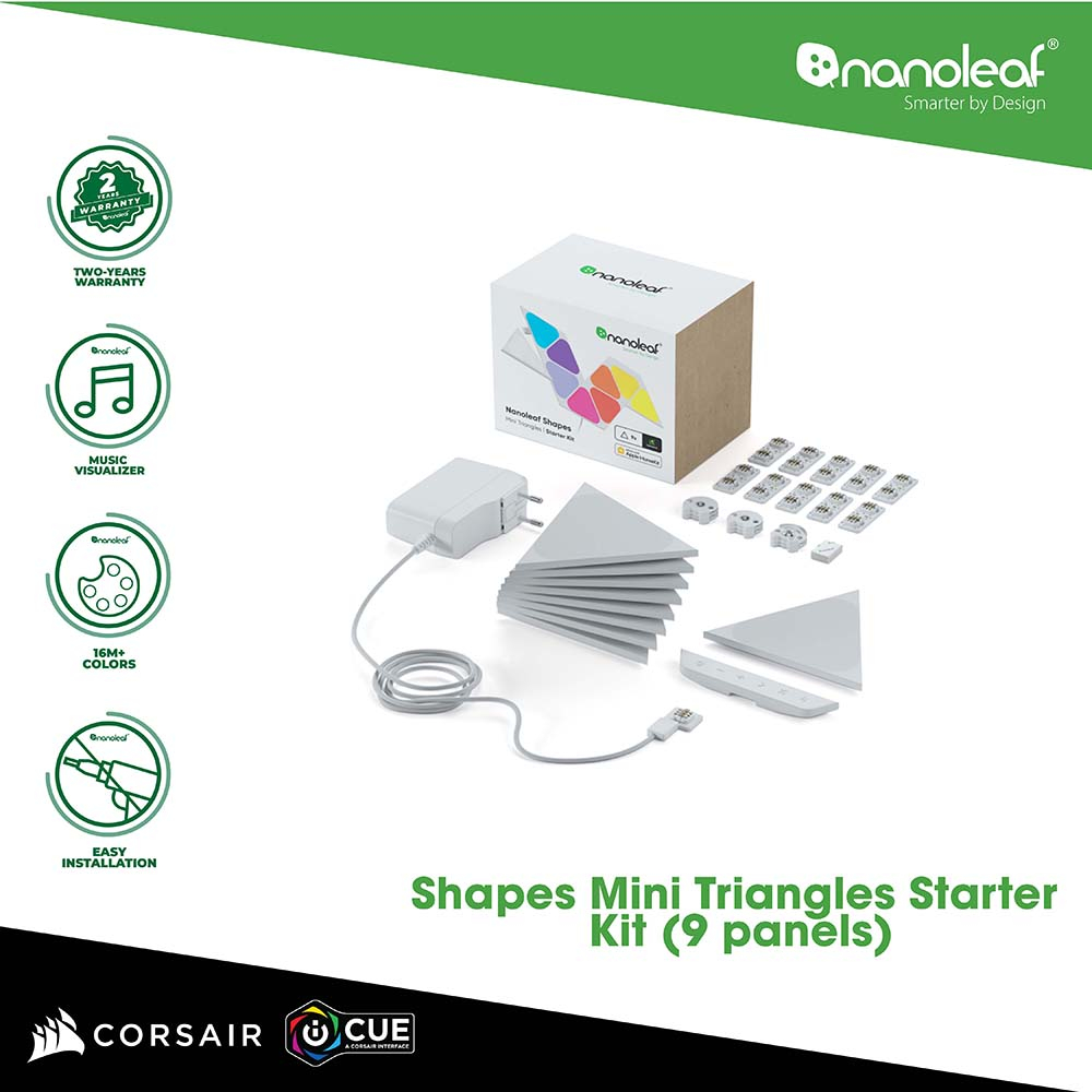 Nanoleaf Shapes Mini Triangles Shapes Panels Touch Control Modular ...
