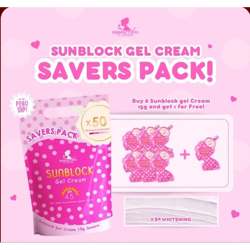 Perfect Skin Sunblock SAVERS pack 6+1 15g | Shopee Malaysia