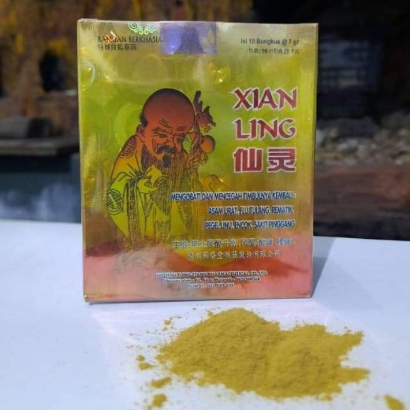 Orig. Xian ling tea (powder) 10sachets made in Jakarta Indonesia ...
