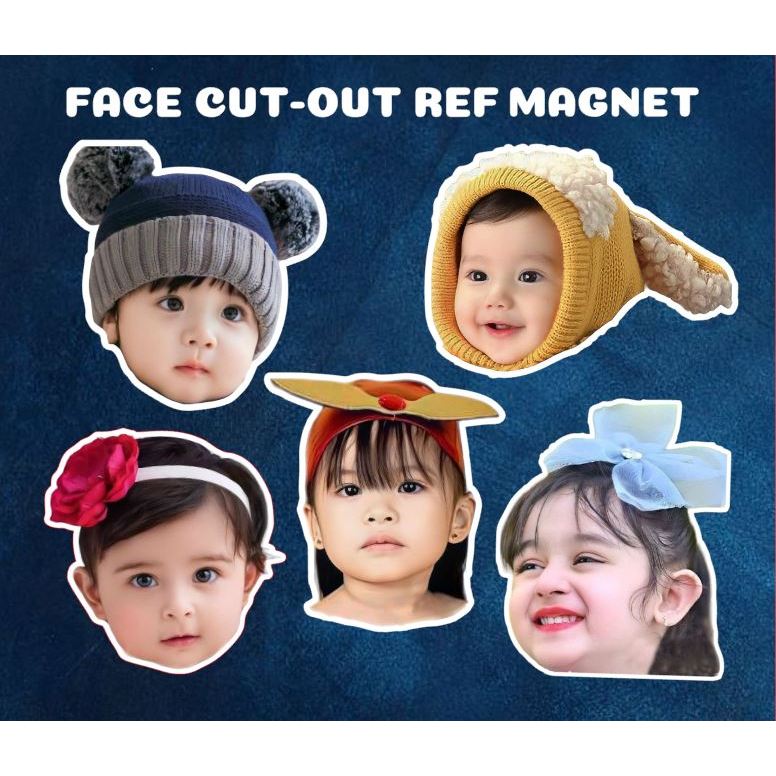Personalized Face Cut-out Ref Magnet for SOUVENIRS Weeding, Baptism ...